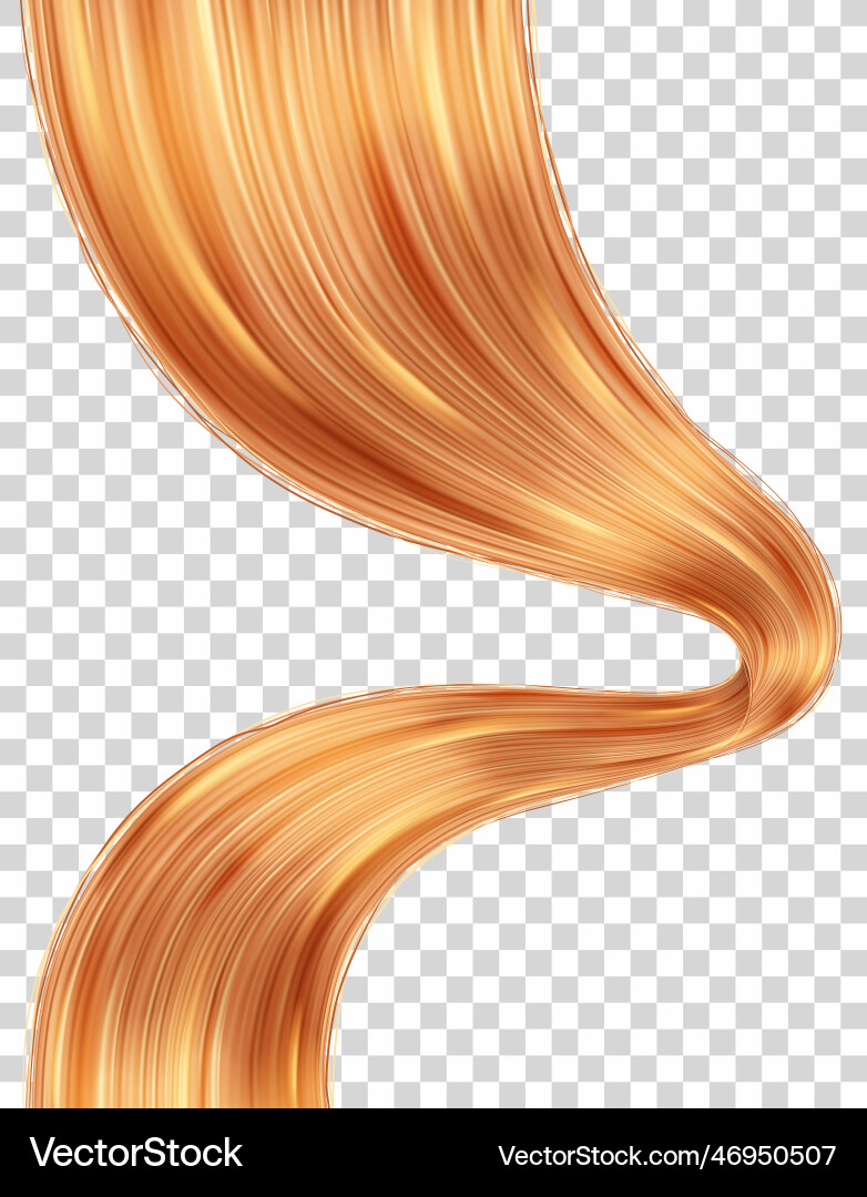 Realistic hair strands on checkered background Vector Image