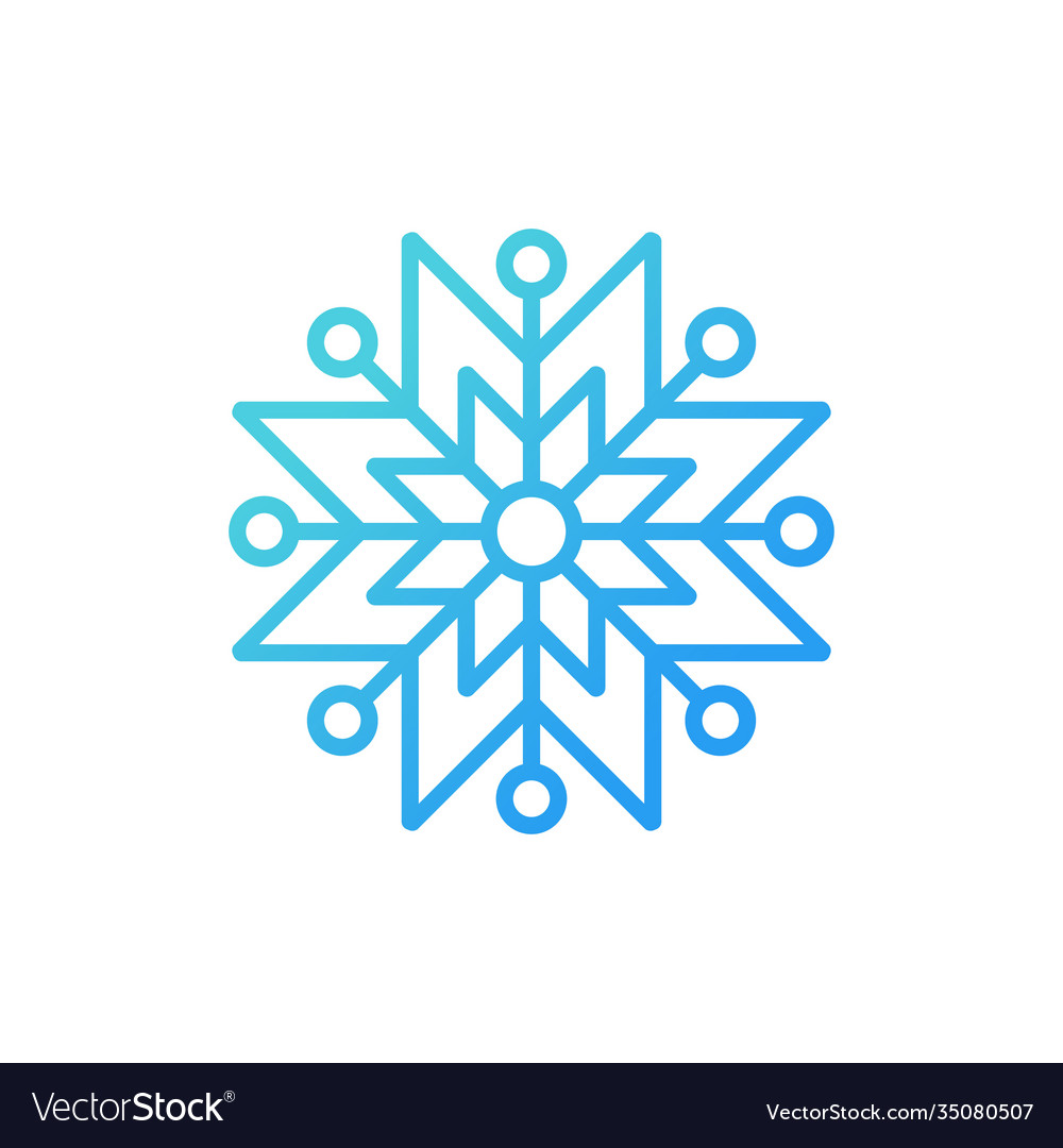 Snowflake icon logo design Royalty Free Vector Image