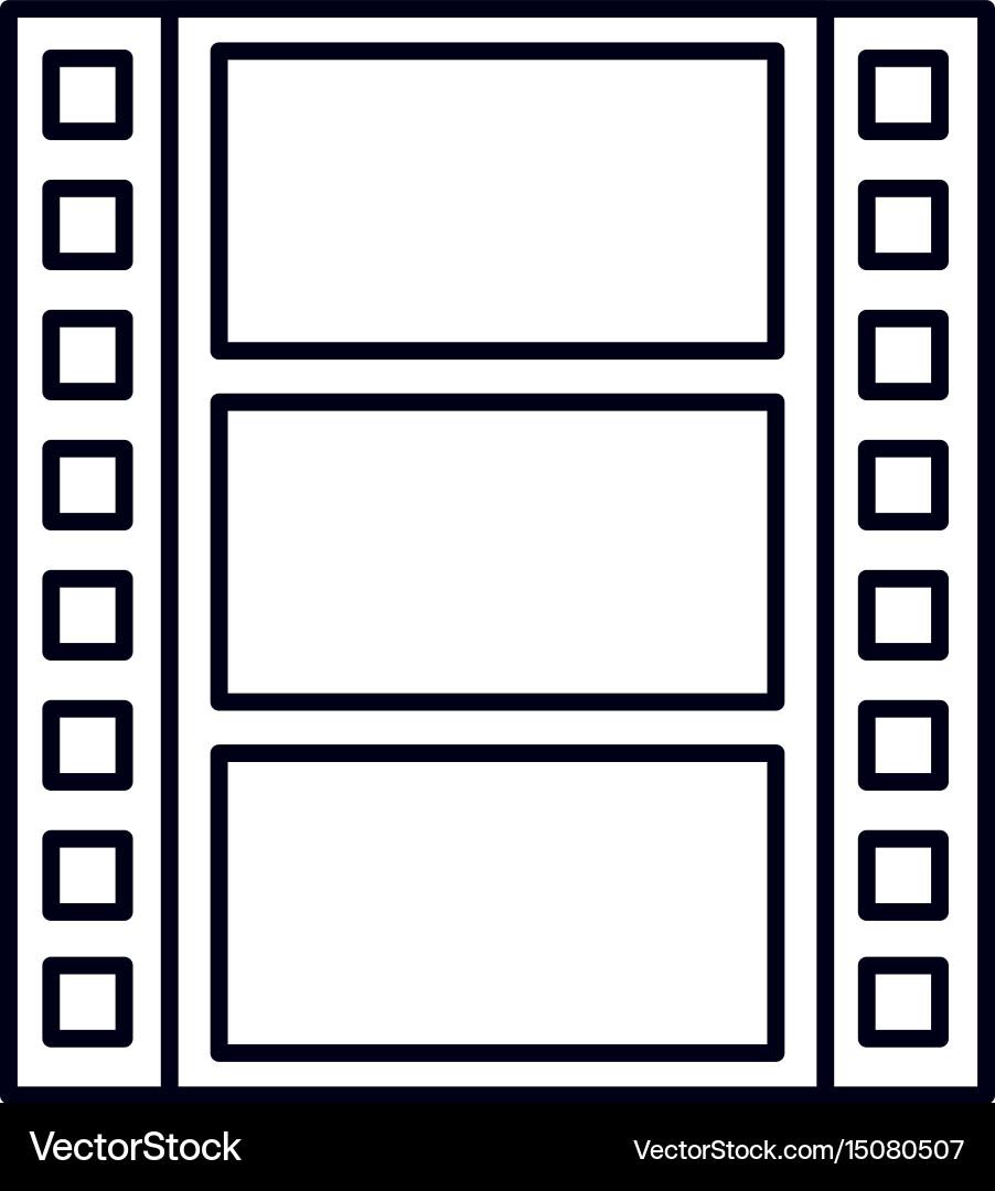 Tape film record isolated icon Royalty Free Vector Image