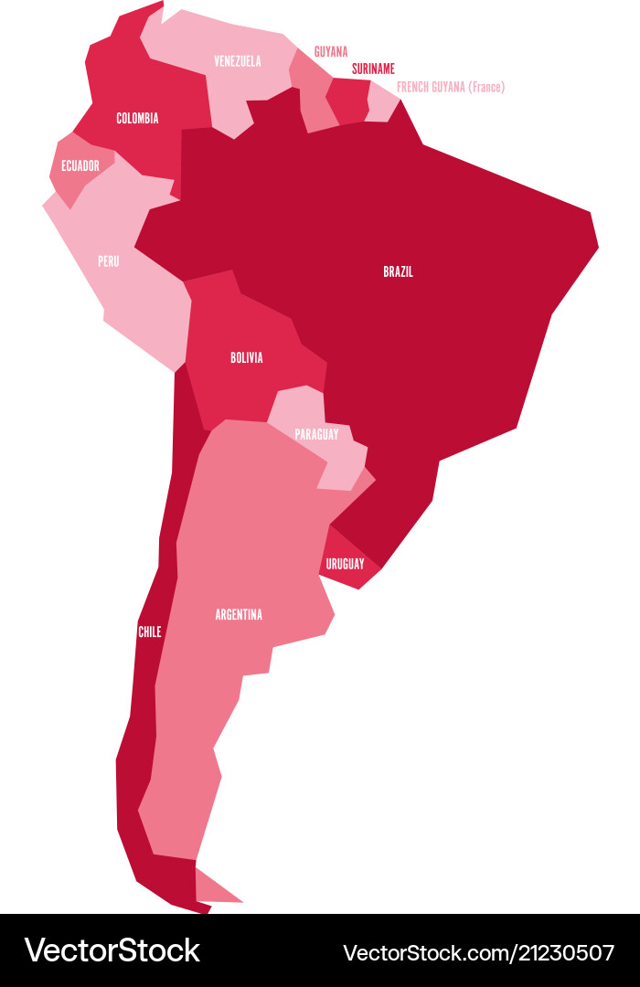 Very simplified infographical political map Vector Image