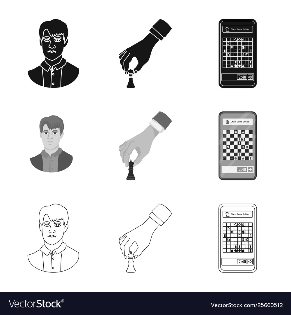 Checkmate and thin logo Royalty Free Vector Image