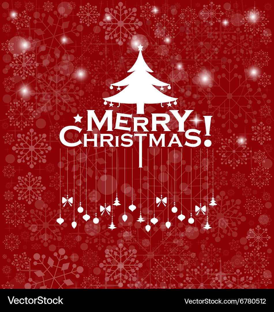Christmas greeting card merry lettering Royalty Free Vector