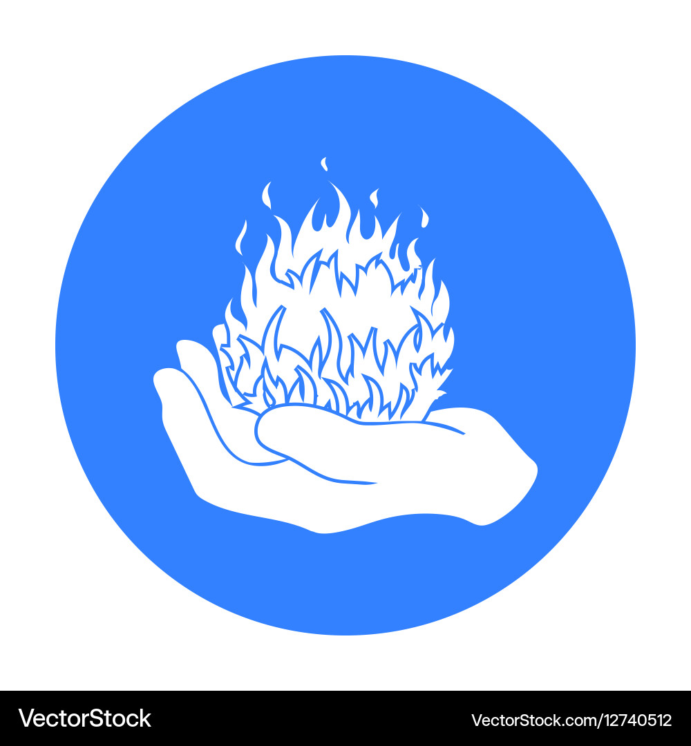 Fire spell icon in black style isolated on white Vector Image