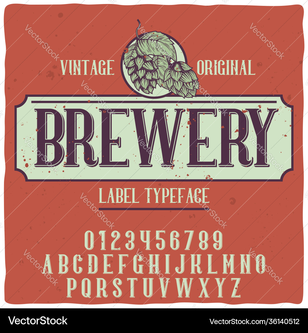 Good handcrafted font for any label design Vector Image