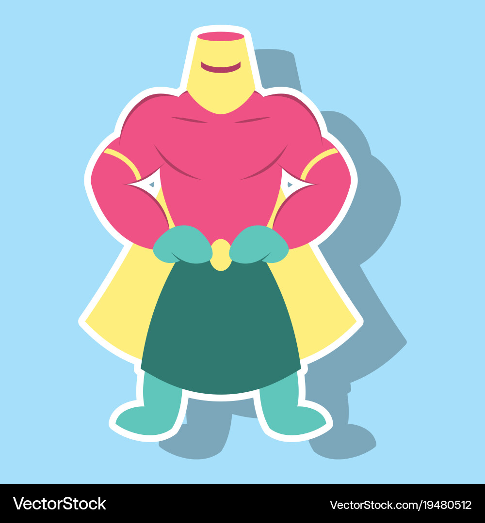 Man superhero standing icon Royalty Free Vector Image