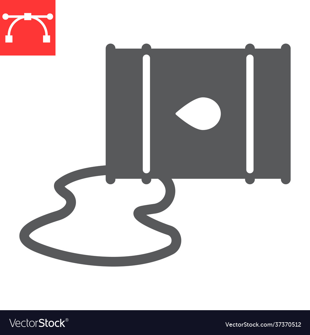 Oil spill glyph icon spilled and fuel Royalty Free Vector Oil spill glyph icon spilled and fuel Royalty Free Vector