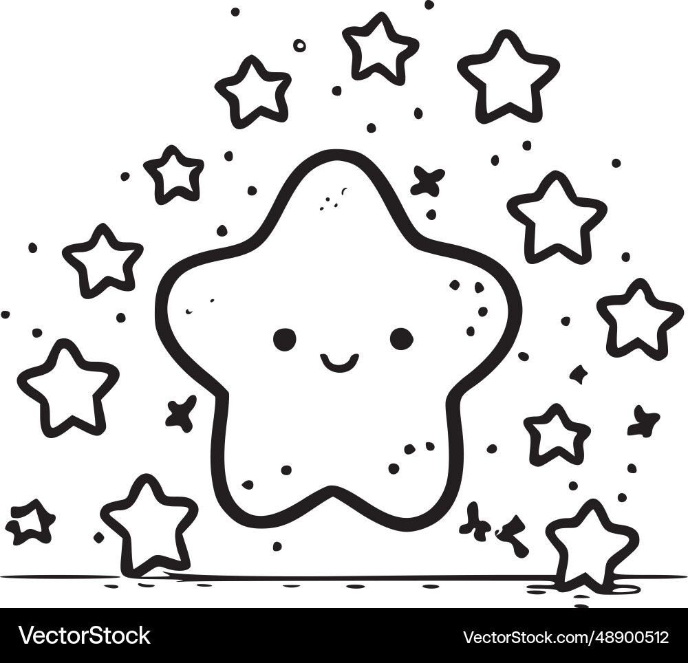 Stars - minimalist and simple silhouette Vector Image