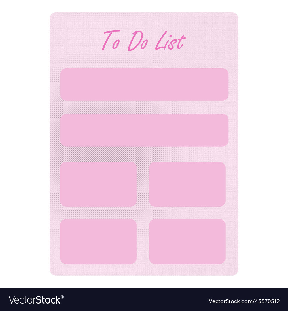 To do list on the pink background Royalty Free Vector Image