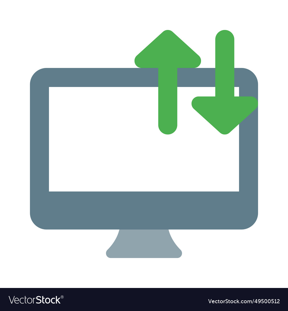 Using a desktop for transferring data Royalty Free Vector