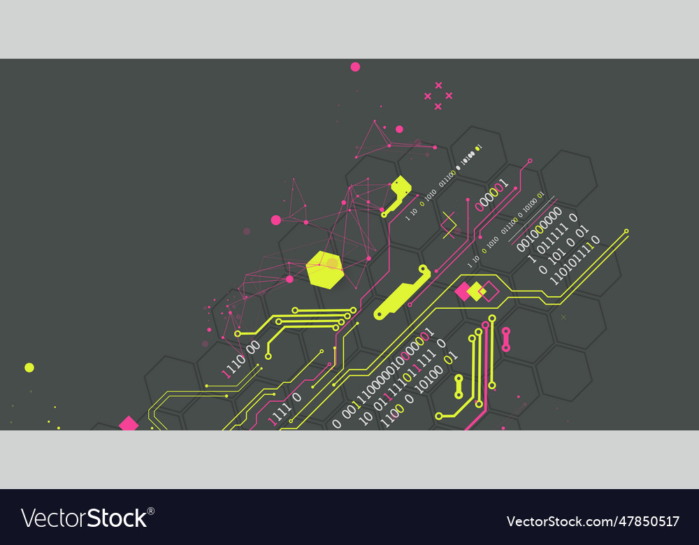 Abstract technology concept circuit board high Vector Image