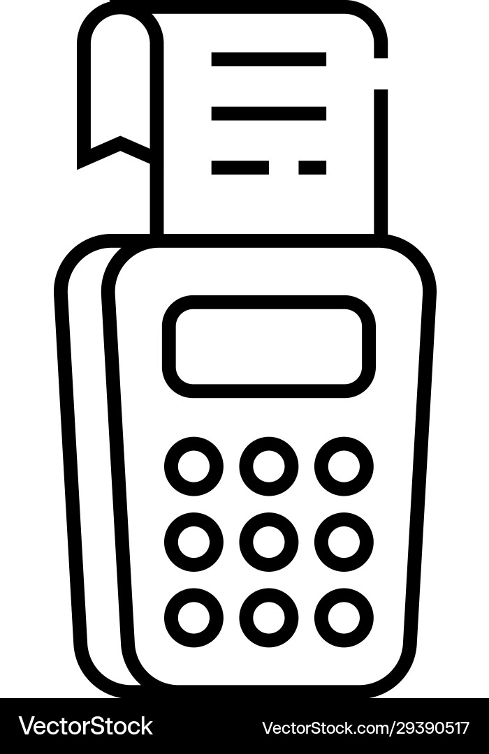 Accounting line icon concept outline Royalty Free Vector