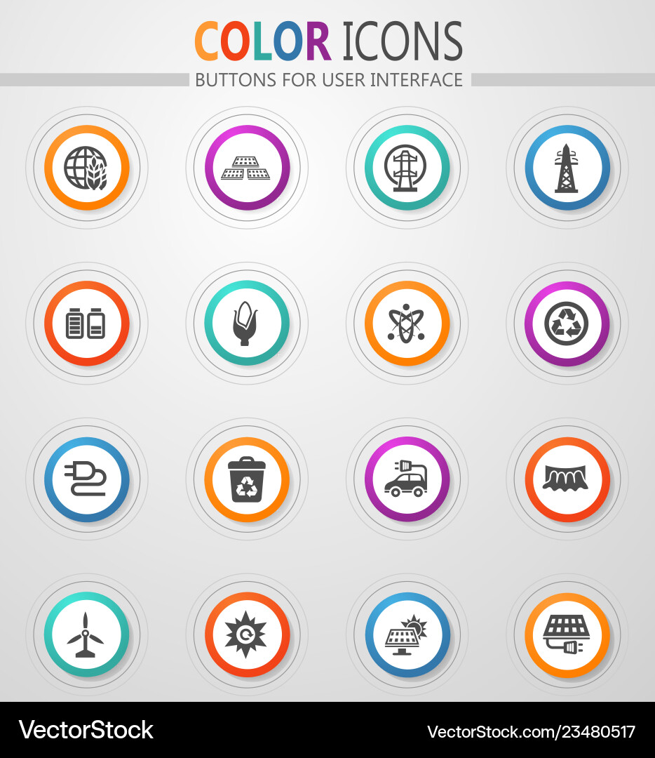 Bio fuel industry icons set Royalty Free Vector Image