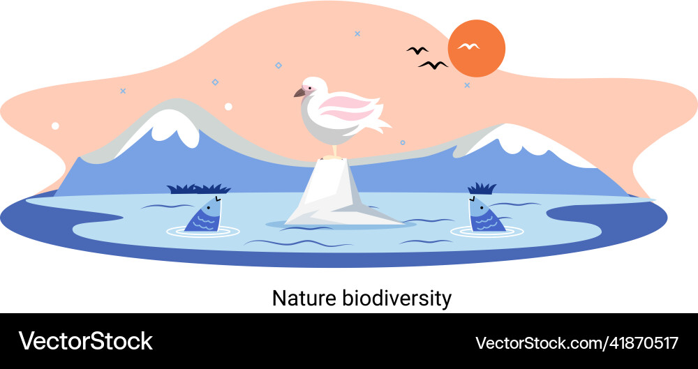 Biodiversity in nature as environment variety Vector Image
