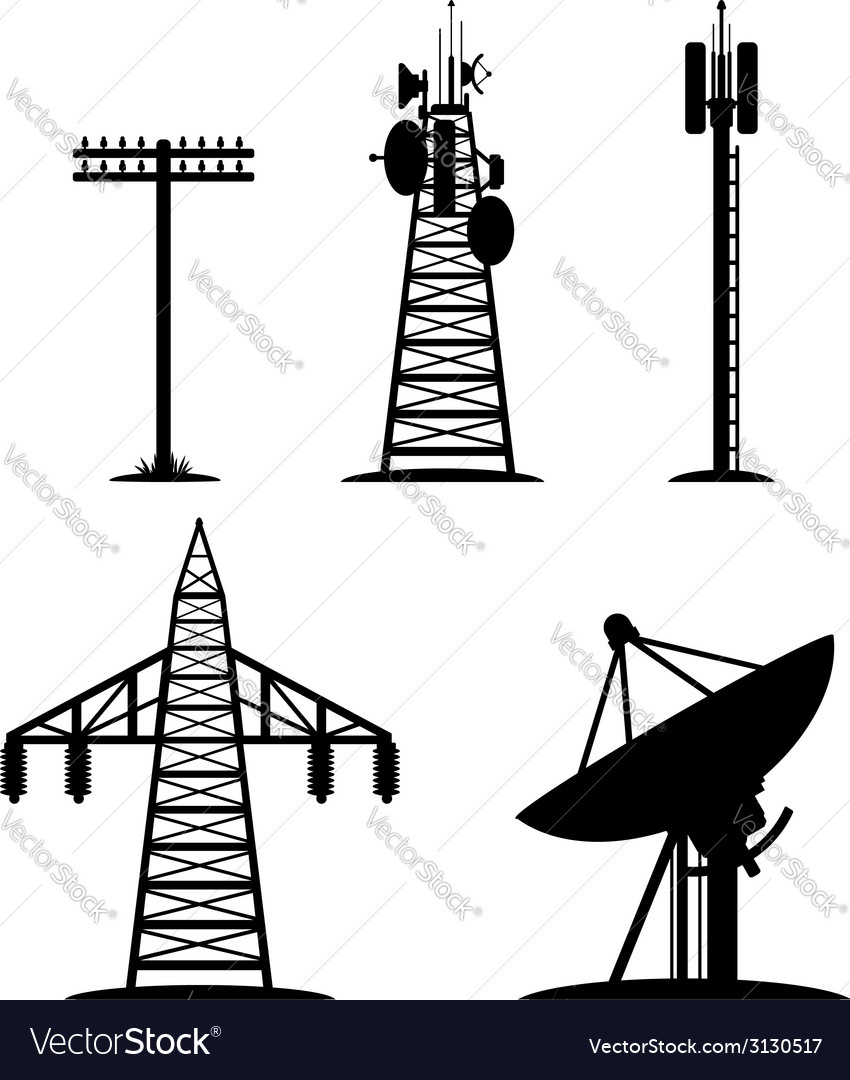 Communication Constructions Set Royalty Free Vector Image