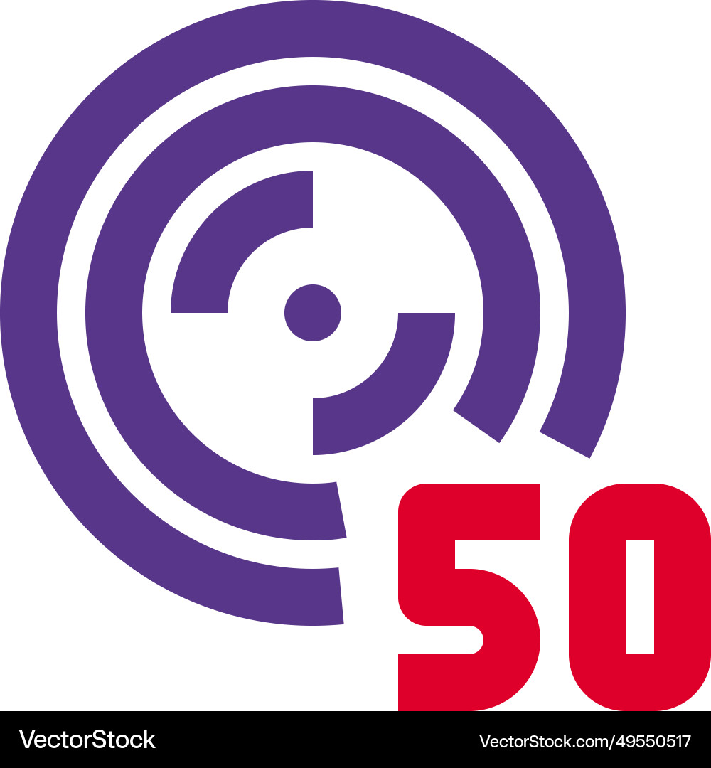 Fifty kilogram dumbbell set isolated on a white Vector Image