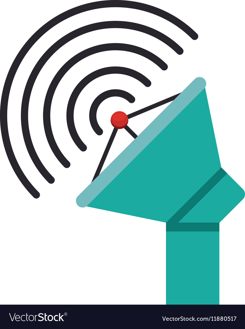 Isolated antenna signal device design Royalty Free Vector