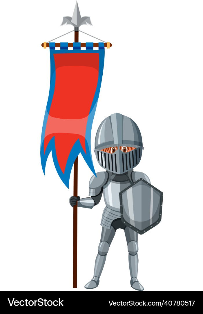 Medieval knight in armor costume isolated Vector Image