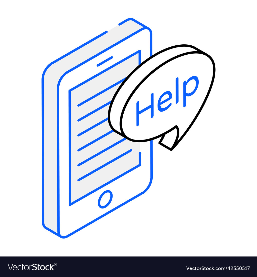 Online help Royalty Free Vector Image - VectorStock