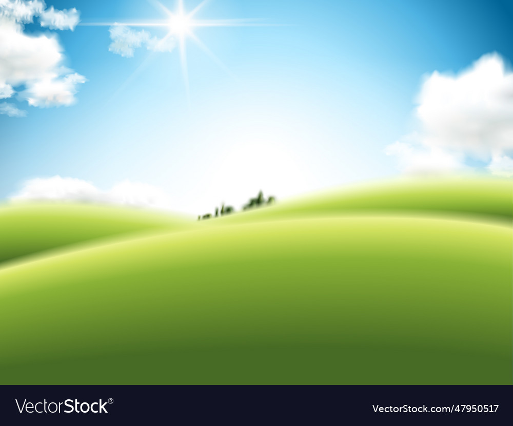 Open fields Royalty Free Vector Image - VectorStock