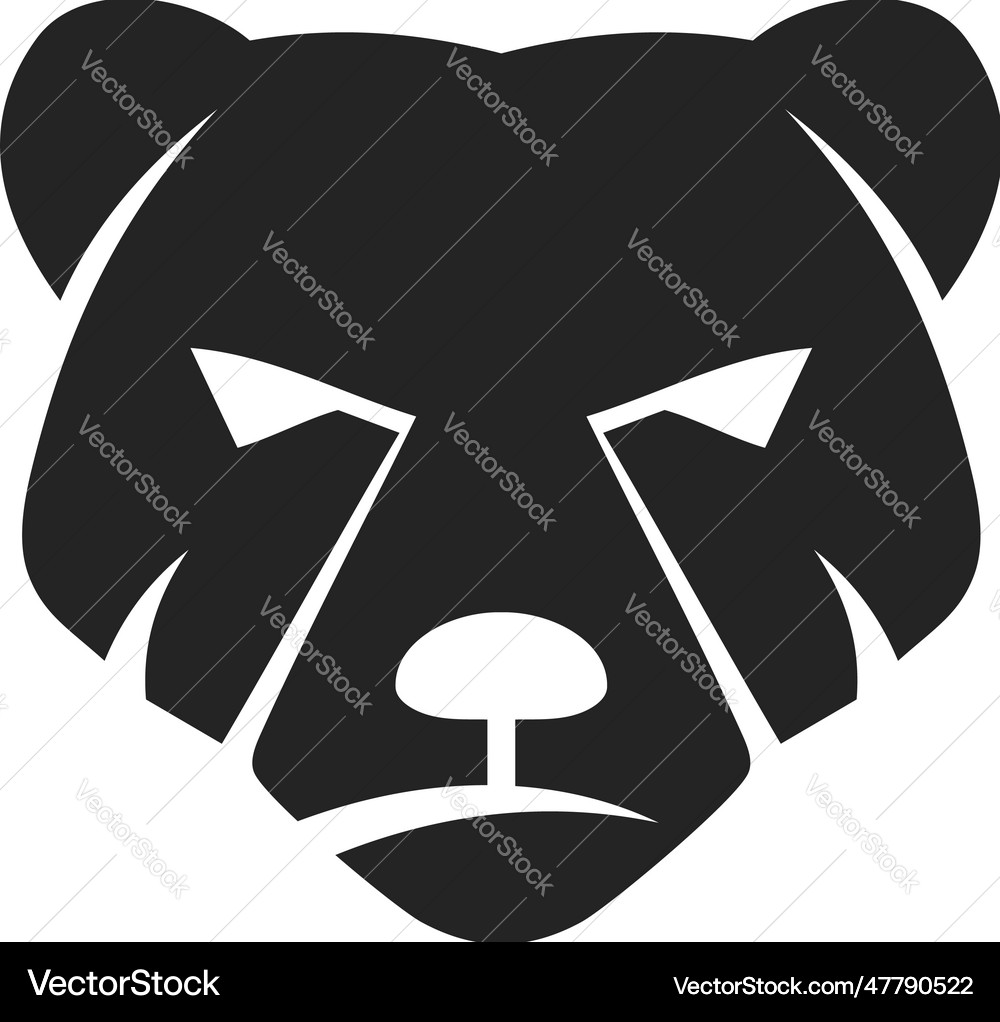 Bear logo template icon brand identity isolated Vector Image