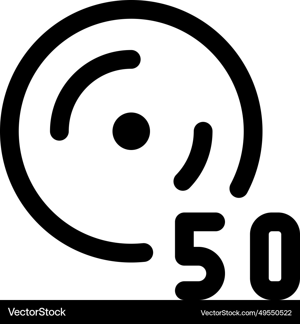 Fifty kilogram dumbbell set isolated on a white Vector Image