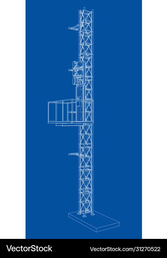 Mast lifts outline Royalty Free Vector Image - VectorStock