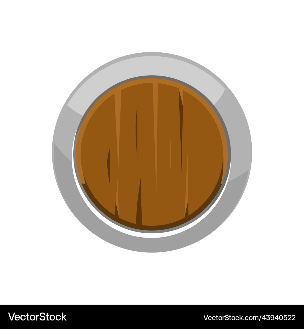 Round warrior shield in cartoon style for rpg Vector Image