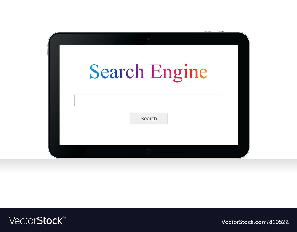 Search engine website Royalty Free Vector Image