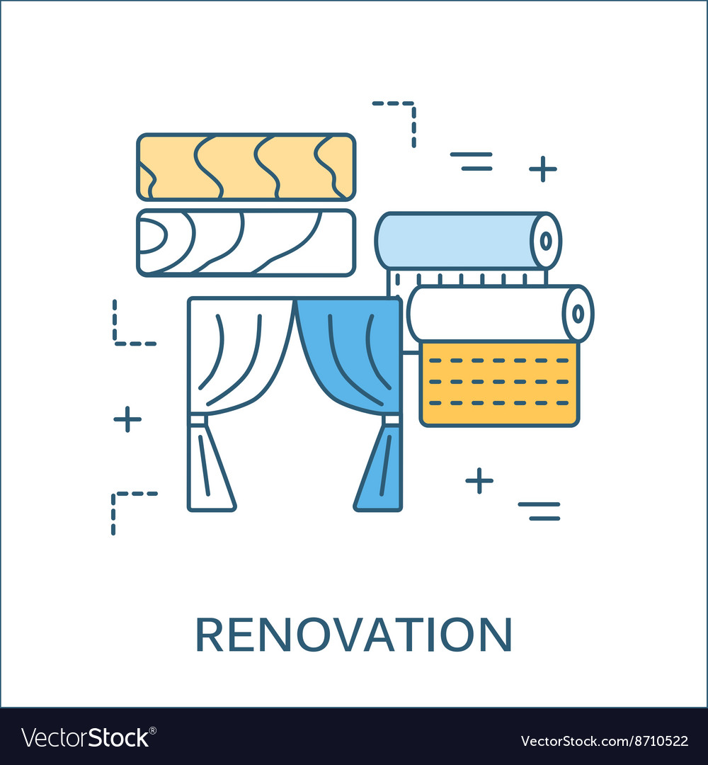 Thin line flat design construction tools Vector Image