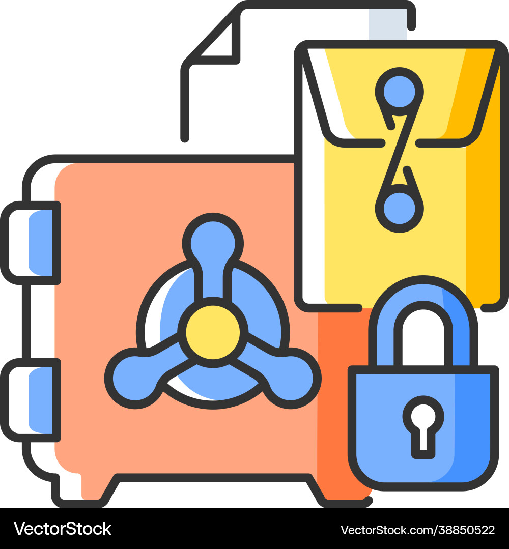 Trade secrets rgb color icon Royalty Free Vector Image