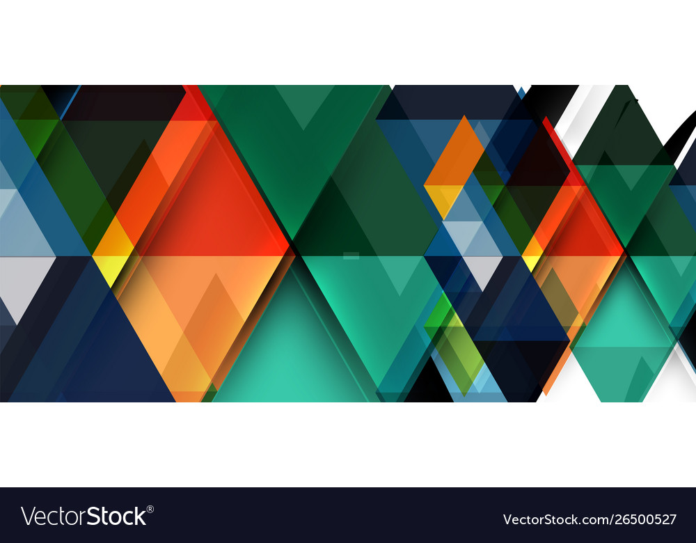 Abstract Triangle Pattern Colorful Backdrop Vector Image
