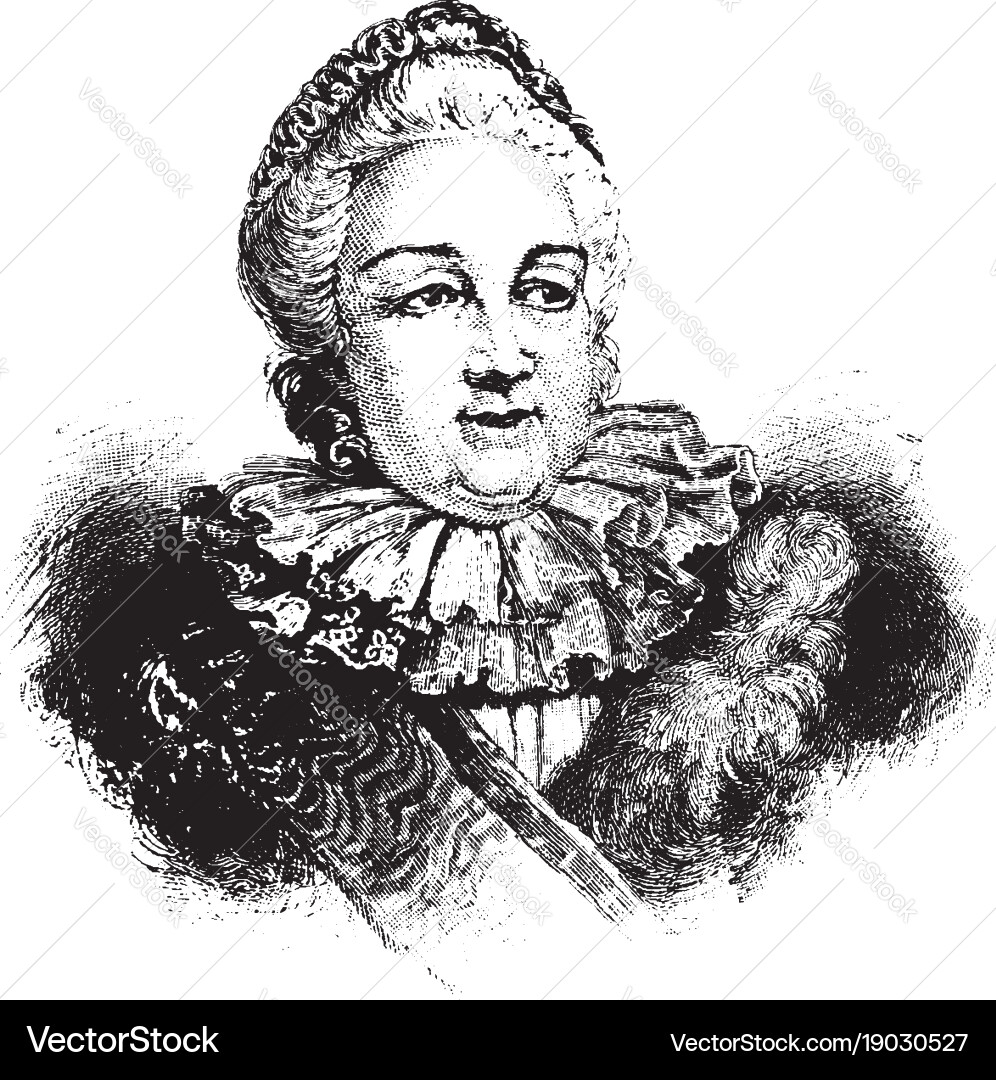 Catherine the great vintage Royalty Free Vector Image