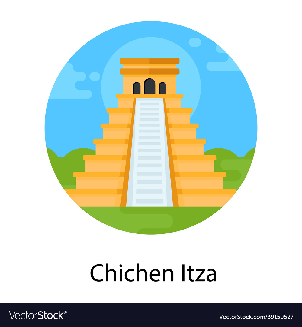 Chichen itza Royalty Free Vector Image - VectorStock
