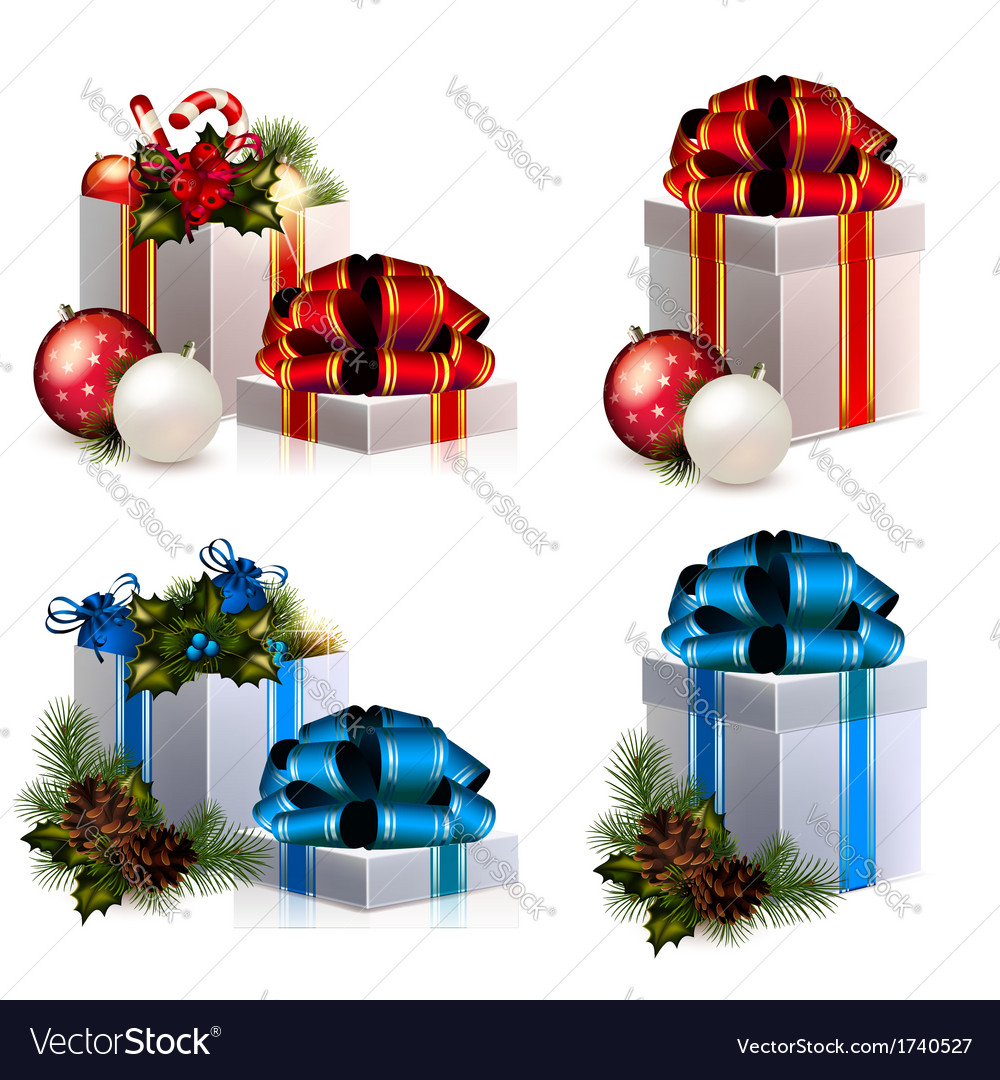 Christmas gifts Royalty Free Vector Image - VectorStock