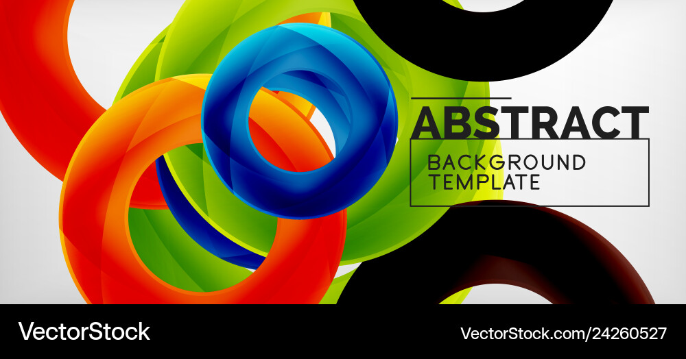 Colorful rings geometric abstract Royalty Free Vector Image