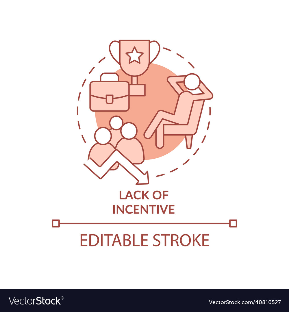 Lack of incentive terracotta concept icon Vector Image Lack of incentive terracotta concept icon Vector Image