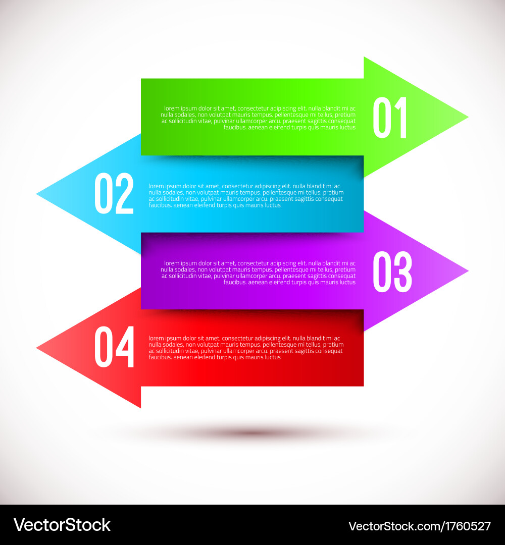 Modern business infographics arrow template Vector Image