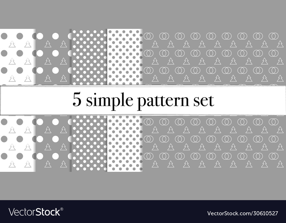 Pattern simple set5 Royalty Free Vector Image - VectorStock