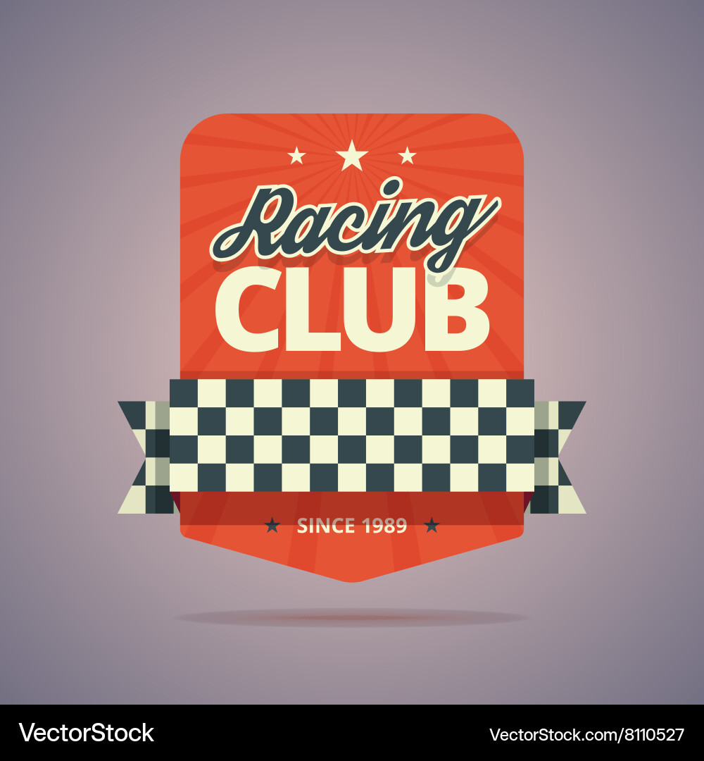 Racing club badge Royalty Free Vector Image - VectorStock