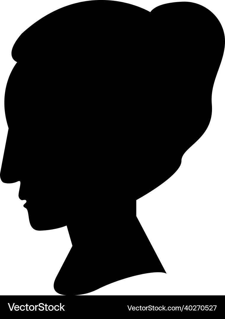Woman head silhouette Royalty Free Vector Image