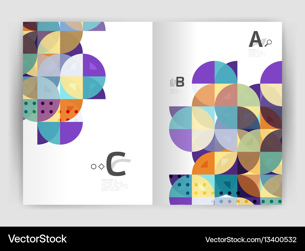 Business brochure or leaflet a4 cover template Vector Image