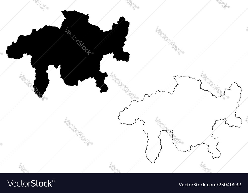 Grisons map Royalty Free Vector Image - VectorStock