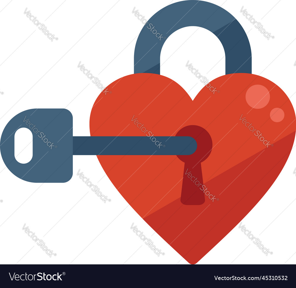 Heart credibility icon flat customer trust Vector Image Heart credibility icon flat customer trust Vector Image