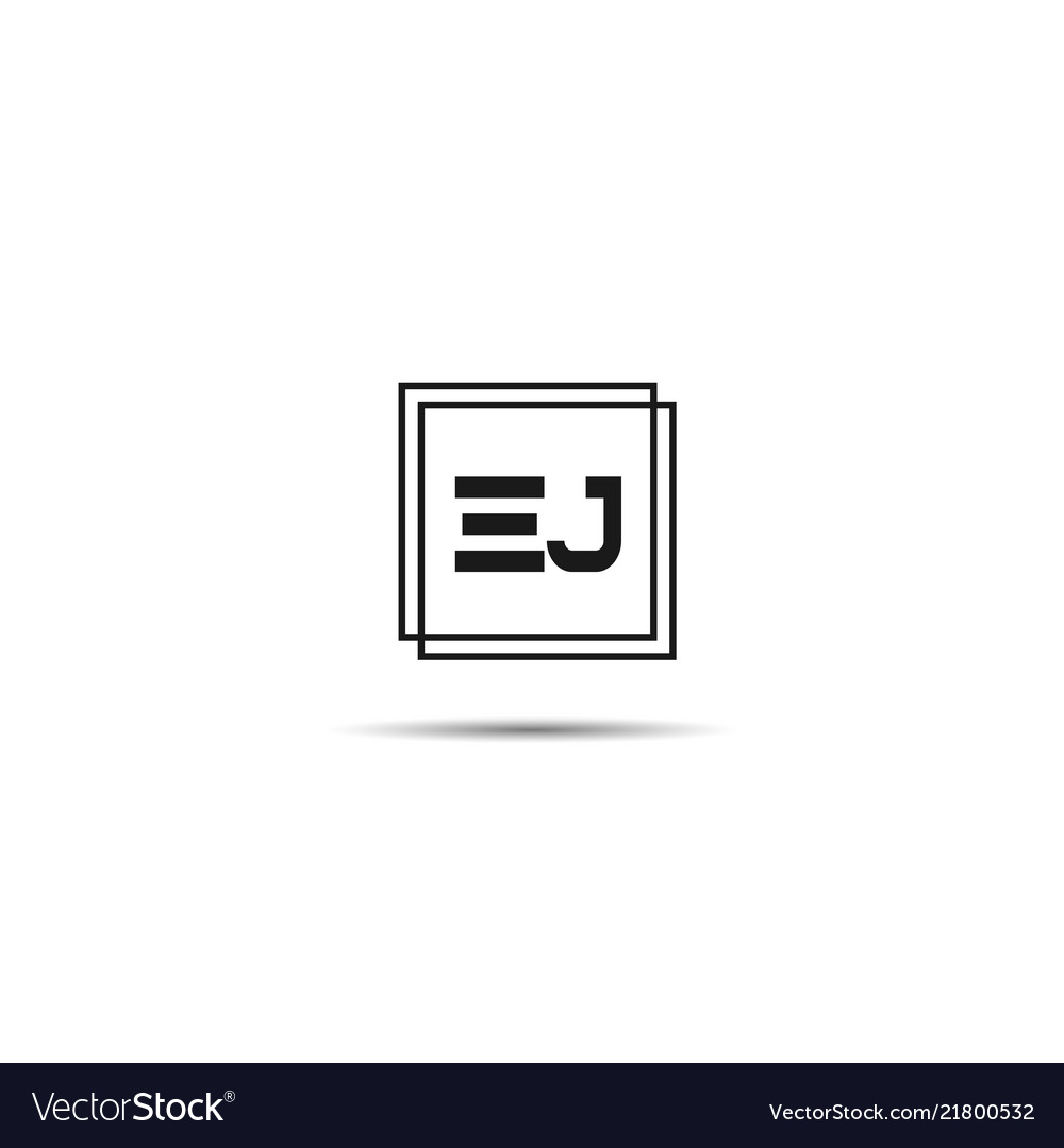 Initial letter ej logo template design Royalty Free Vector