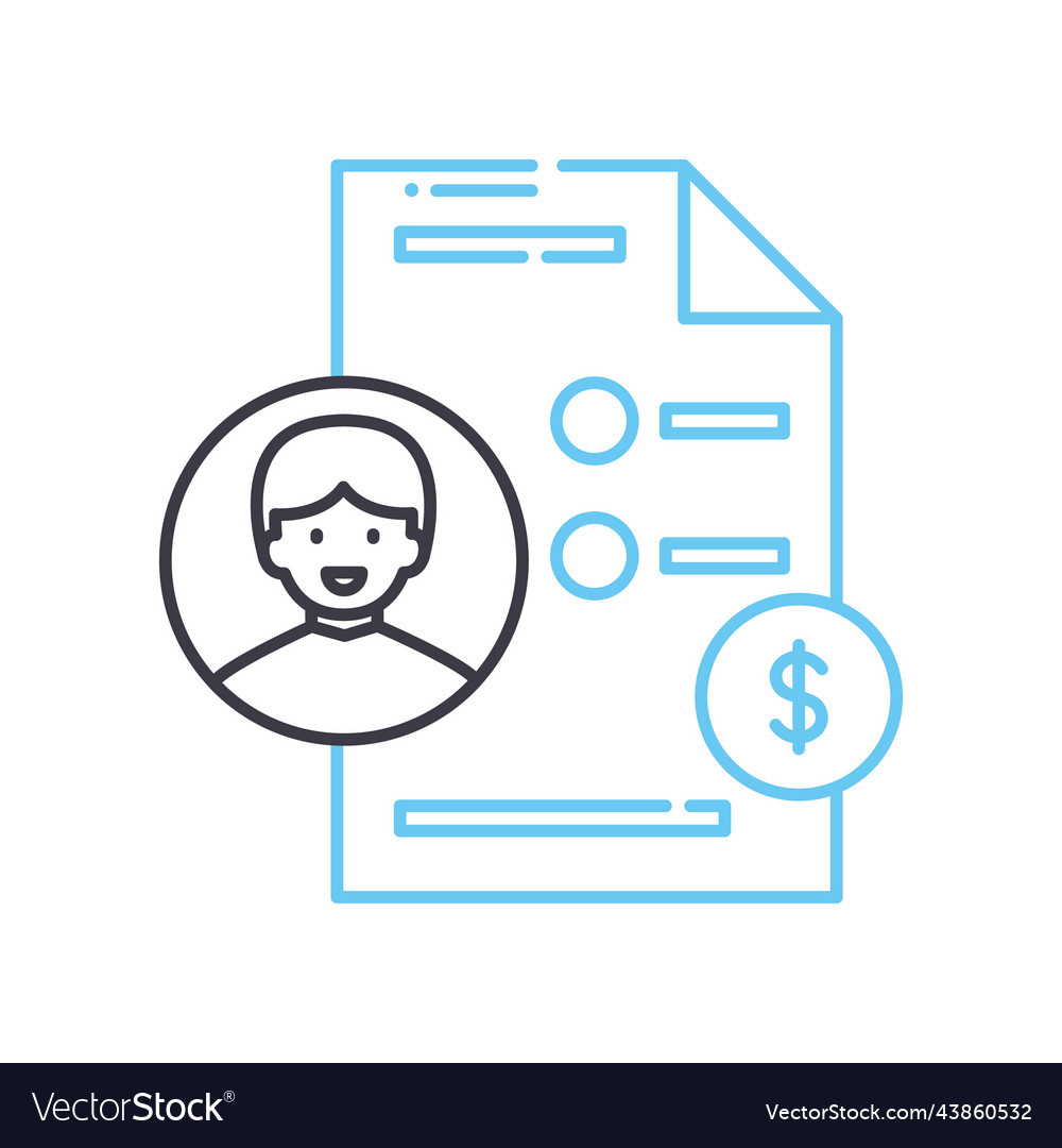 Loan application status line icon outline symbol Vector Image Loan application status line icon outline symbol Vector Image