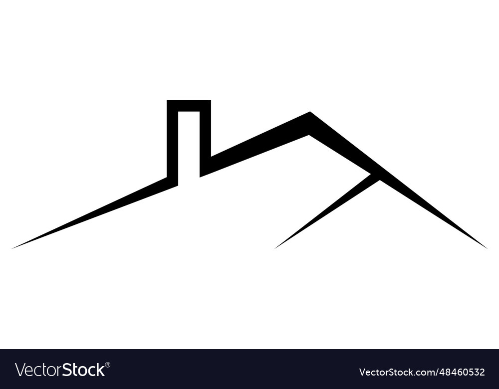 Logo construction installation roof for house Vector Image