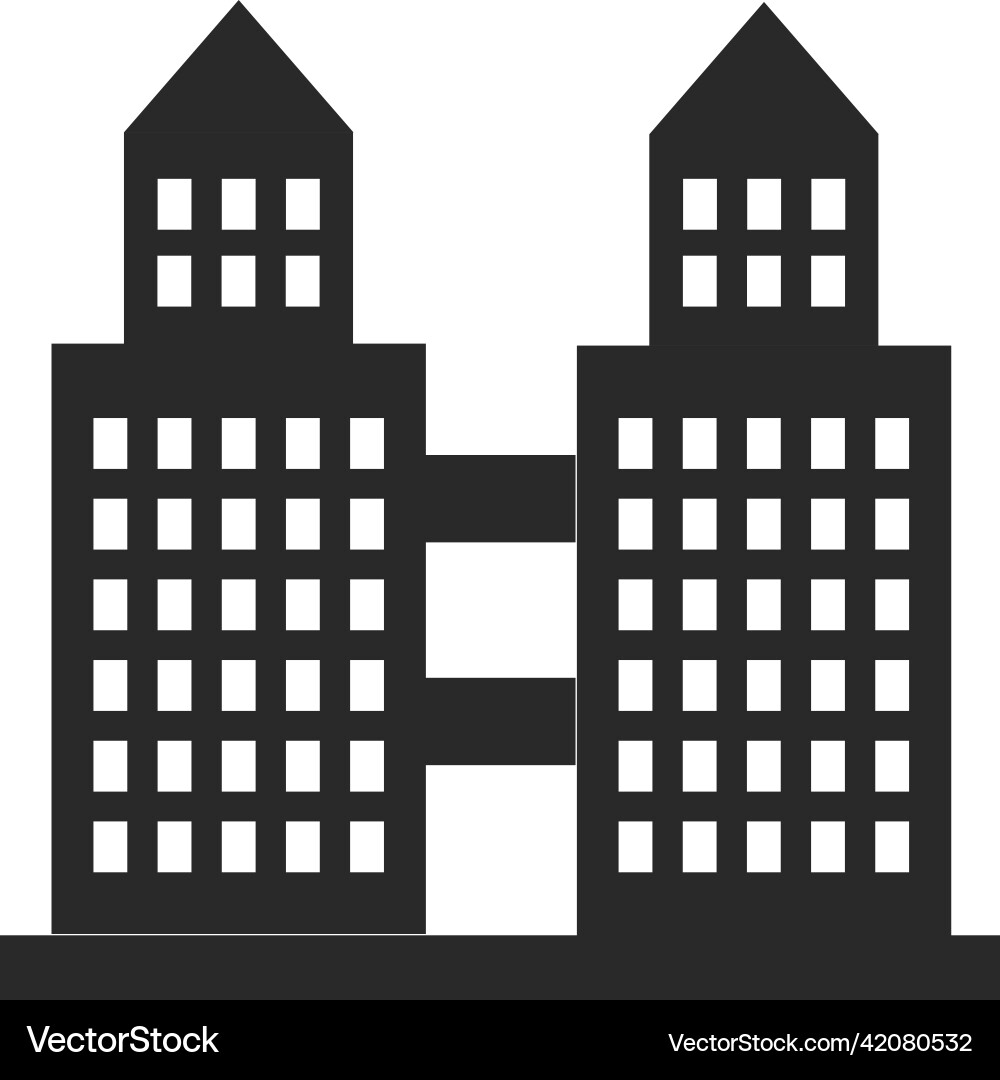 Skyscraper icon high city building urban Vector Image