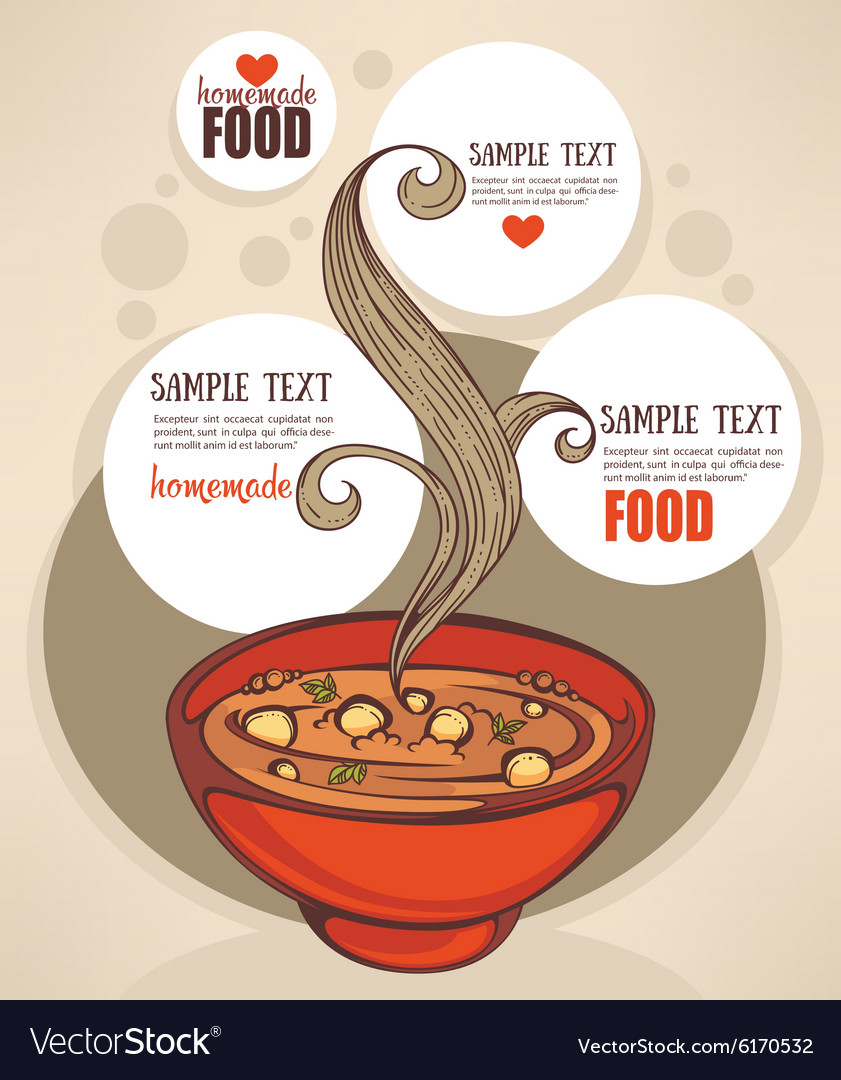 Soup background Royalty Free Vector Image - VectorStock