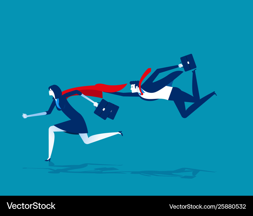 Super leader for business team concept Royalty Free Vector