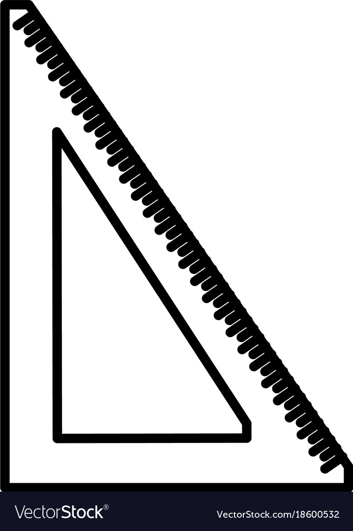 Triangle ruler tool Royalty Free Vector Image - VectorStock